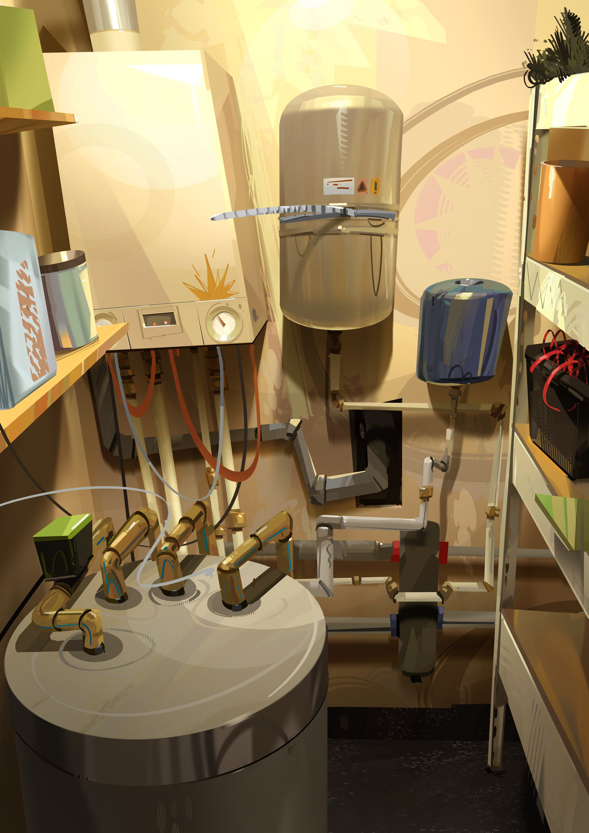 ArtStation - Hot Water Making Machine