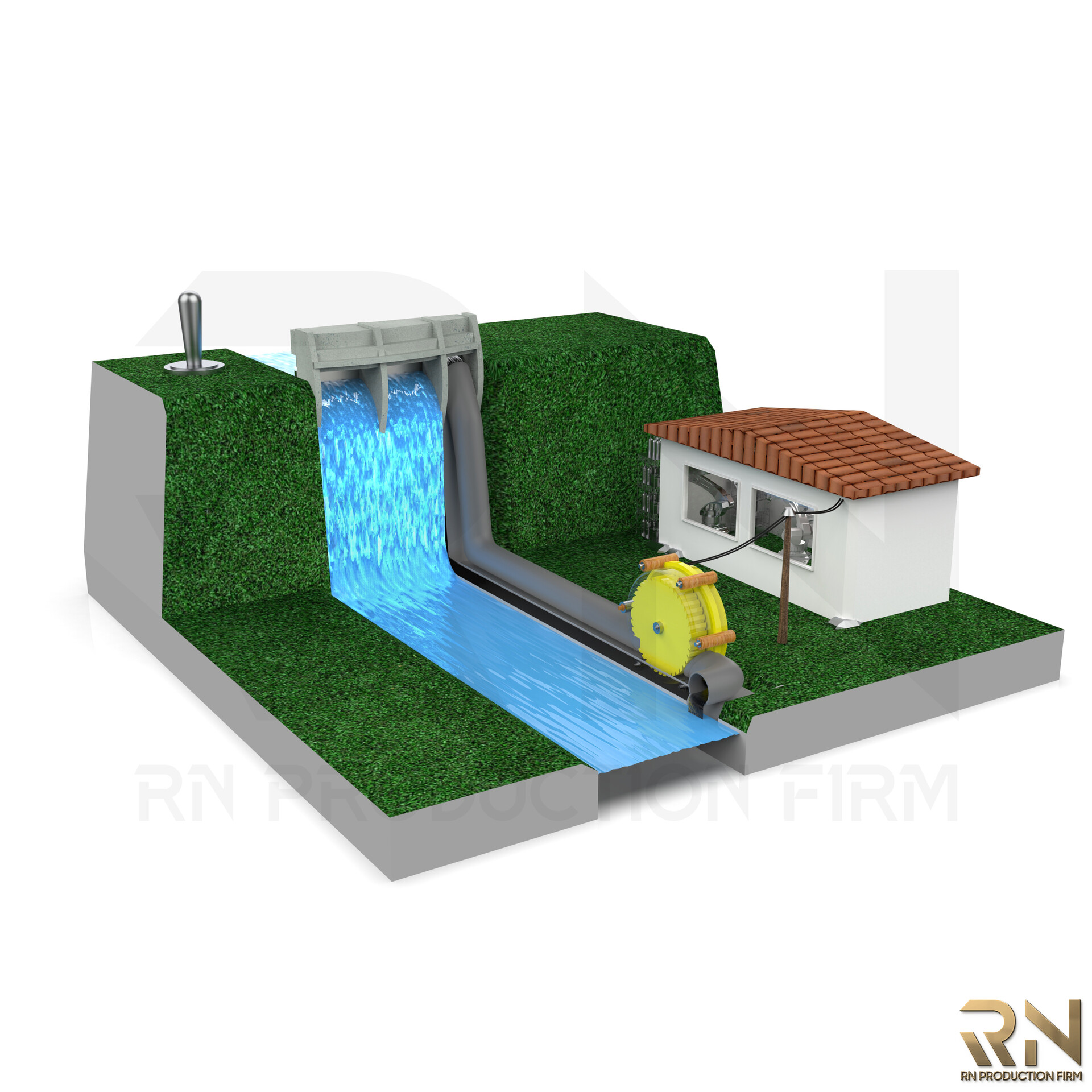 ArtStation - 3D "Water Dam Model" Project