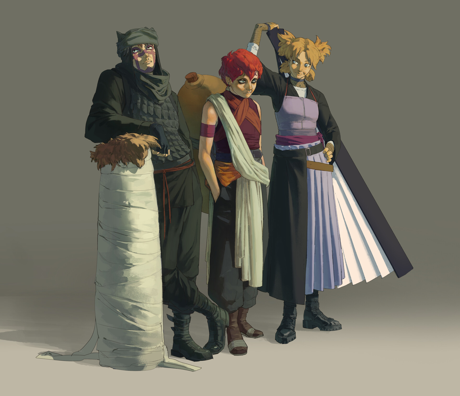 ArtStation - SAND TEAM // Gaara, Temari, Kankuro