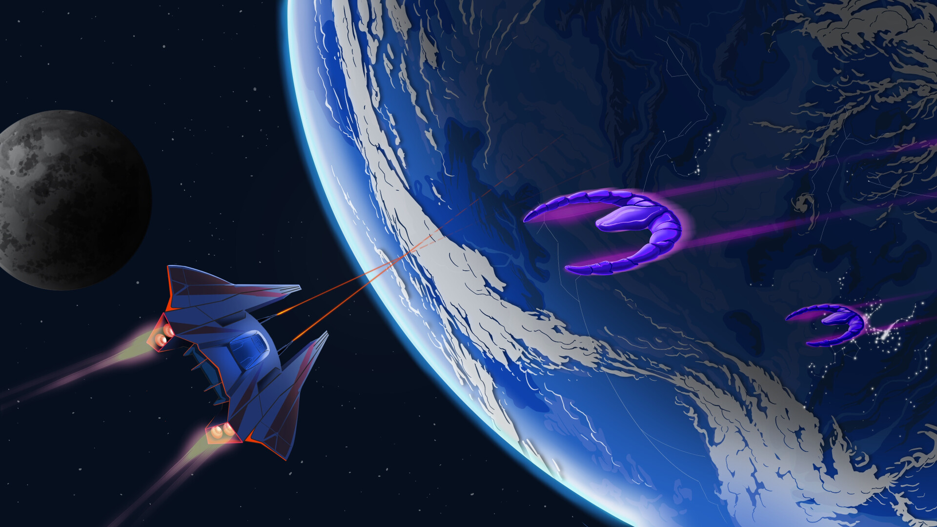 ArtStation - Loading Screen Spacehip Fight