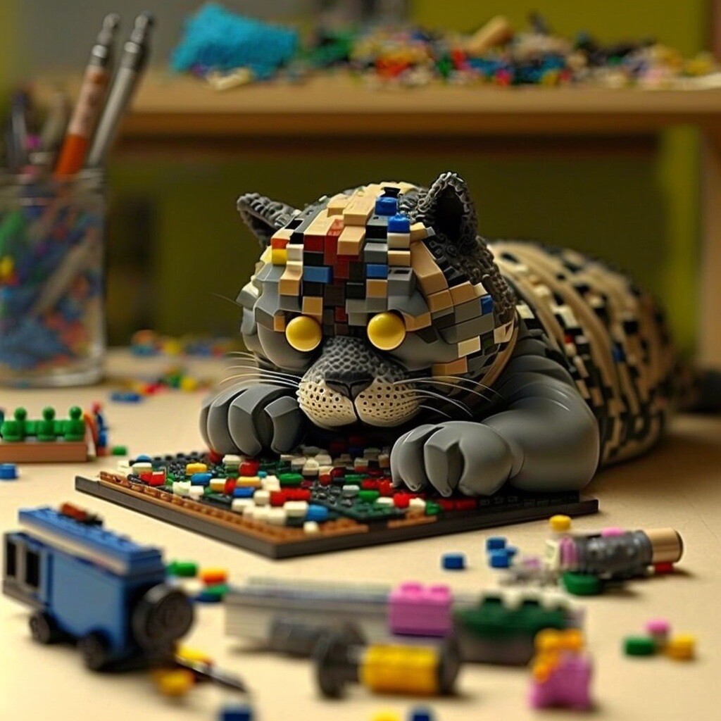 ArtStation - lego cat