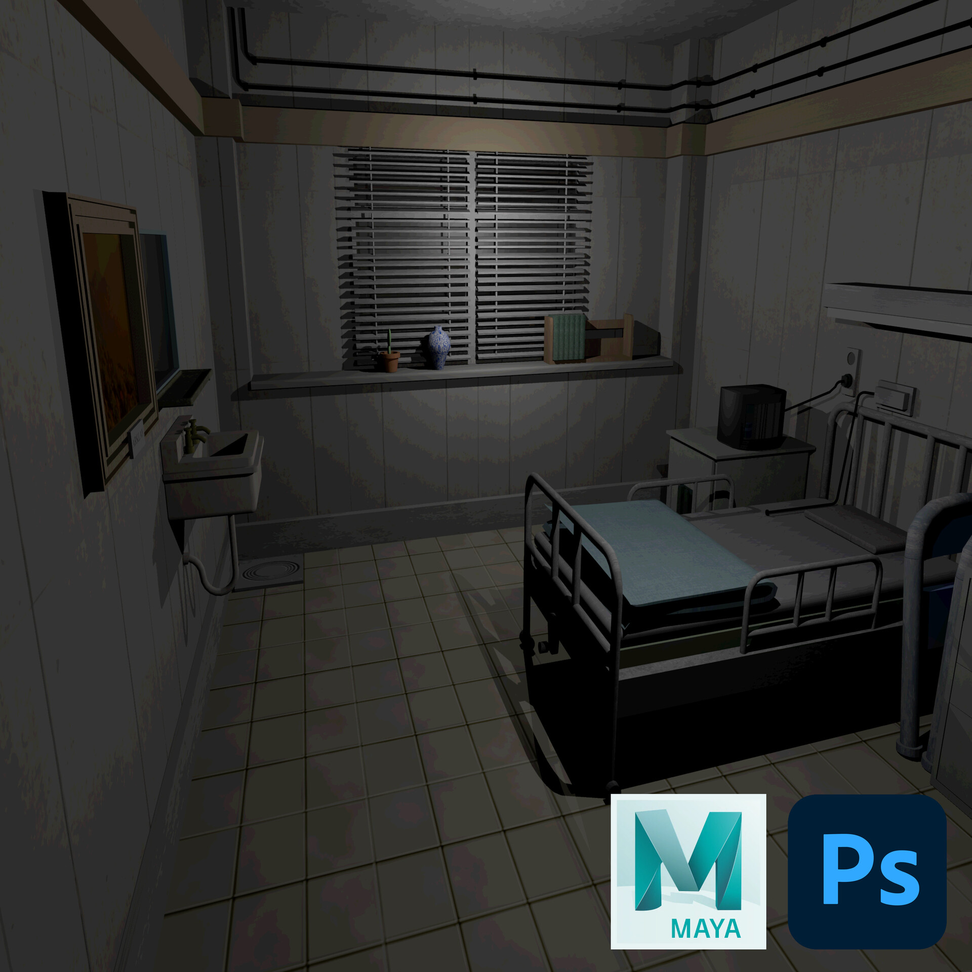 ArtStation - Raccoon General Hospital Room 402