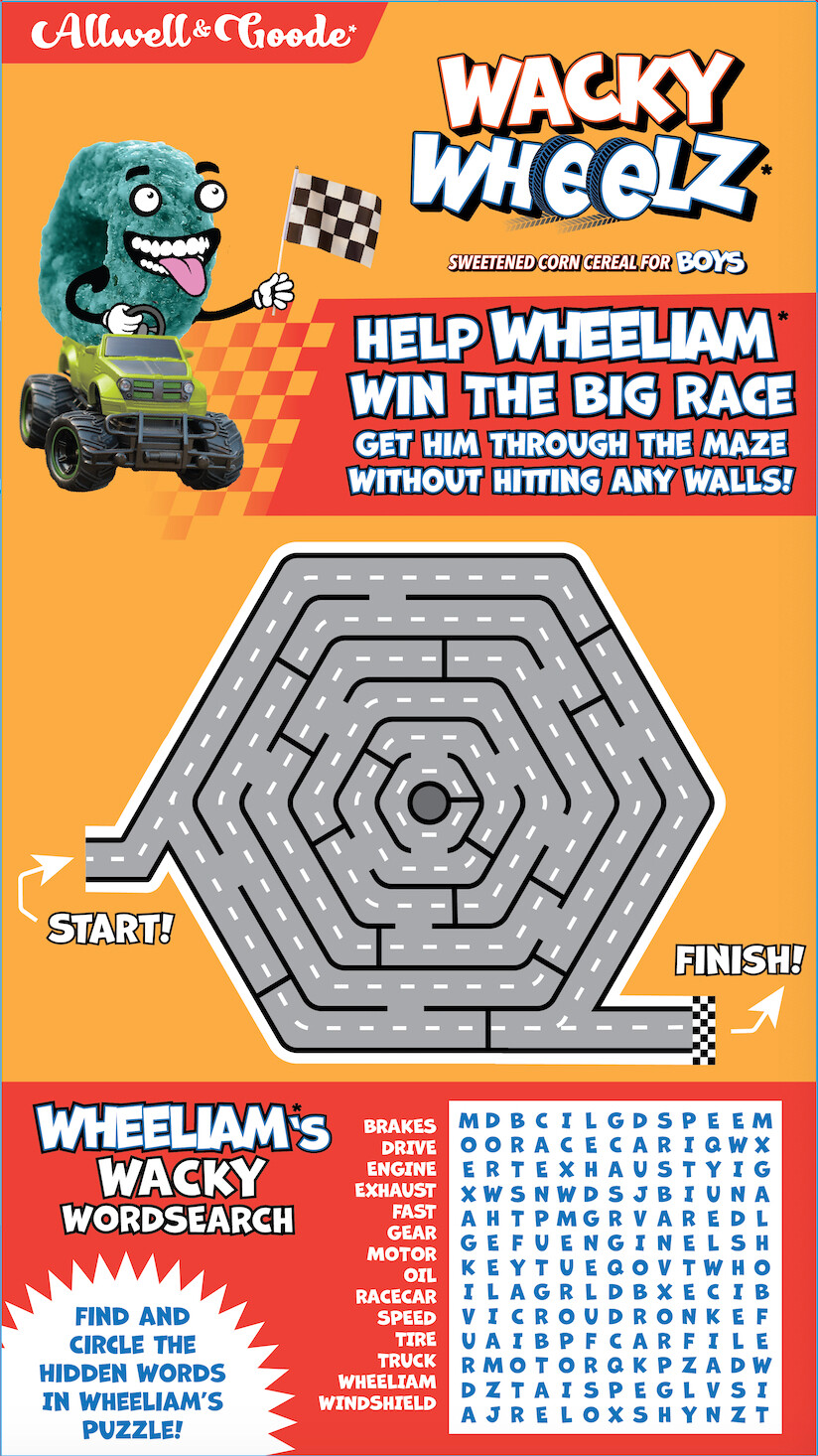 Cereal Box Designs Back