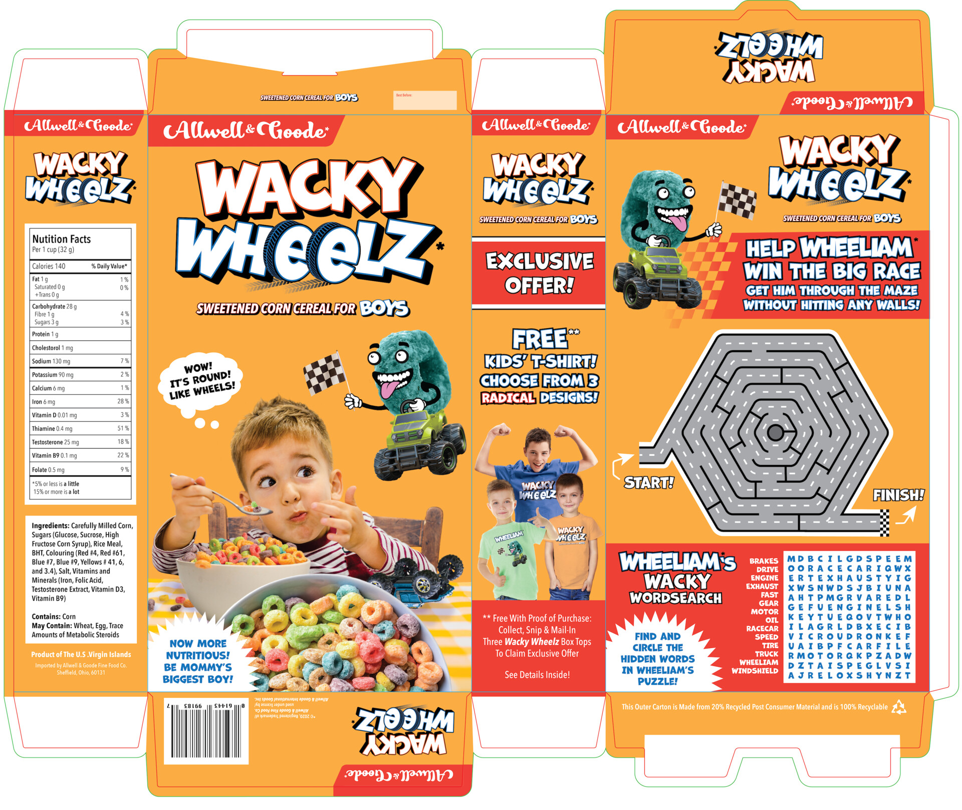 Cereal Box Template Illustrator