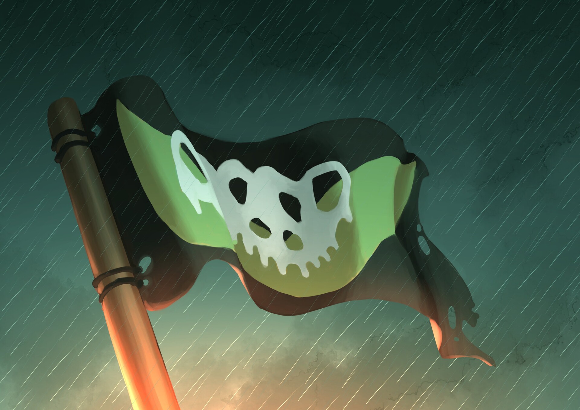 ArtStation - FROG PIRATE FLAG