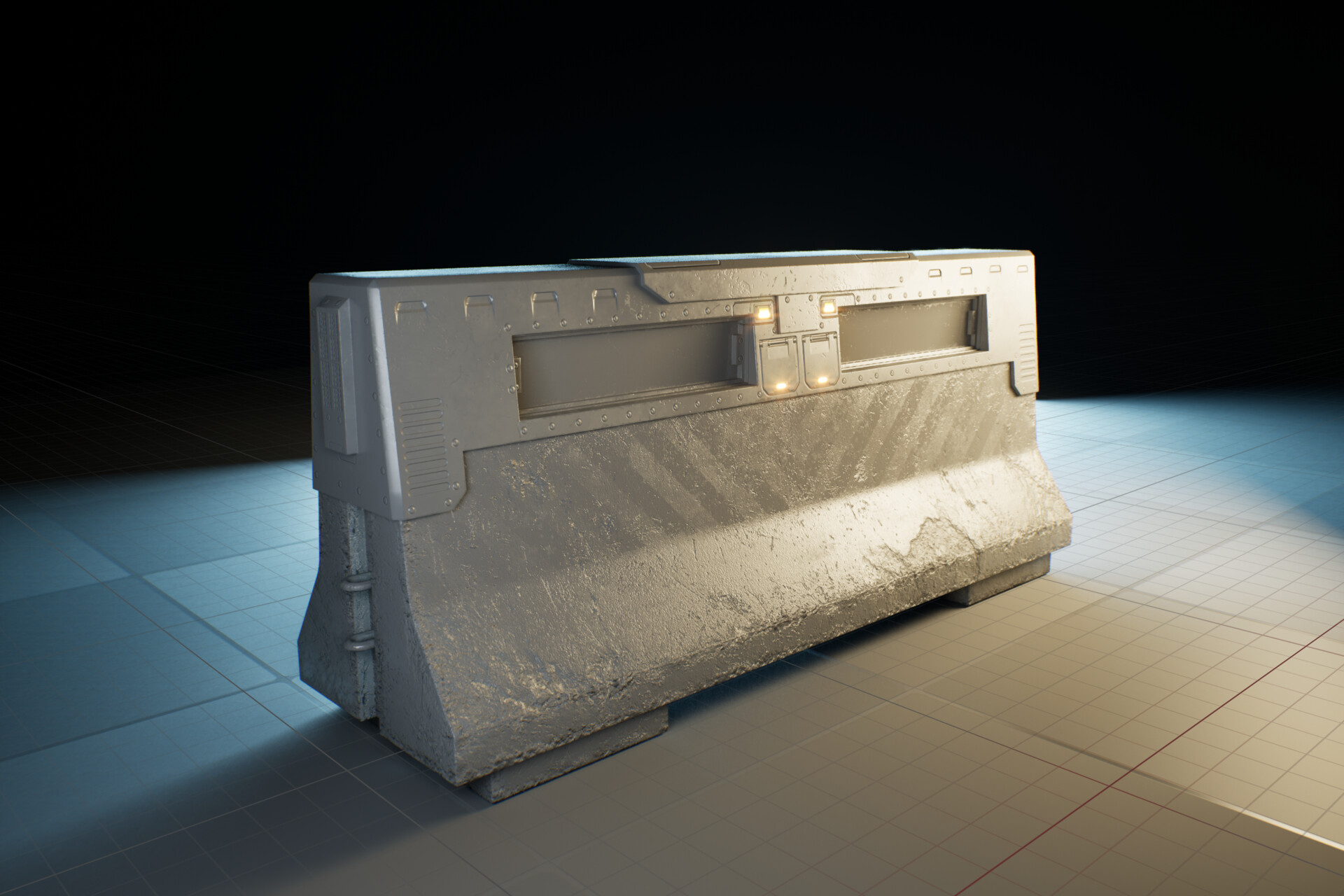 Collin Pence - UE5 Asset: Cyberpunk Barrier