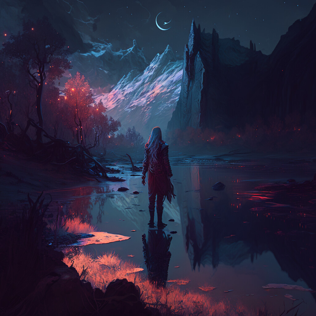 Oana Rinaldi - Midnight Stroll: A Serene Monochrome 5