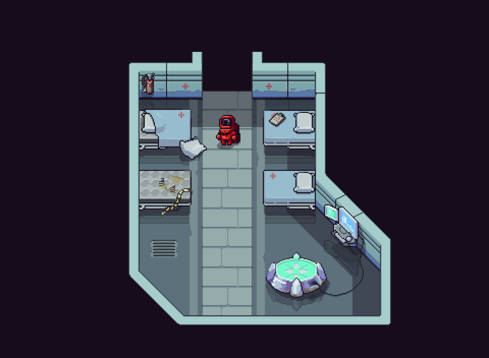 Nyahchi - Among us lobby - Pixel art