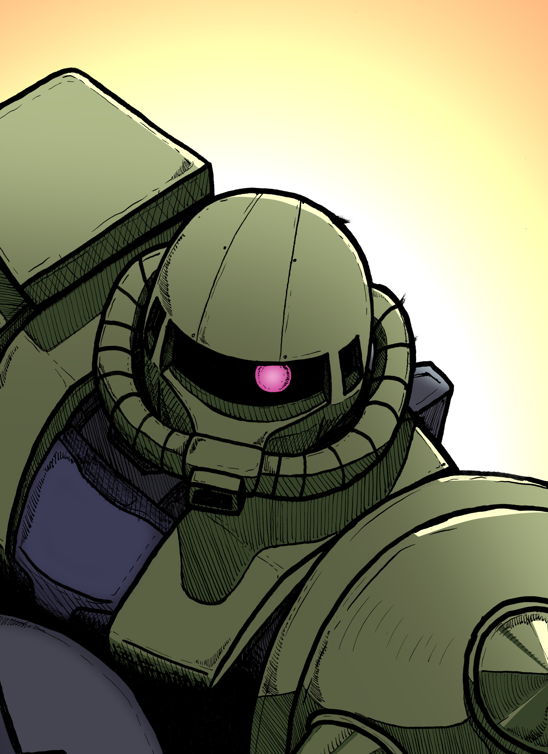 ArtStation - Zaku-II mobile suit