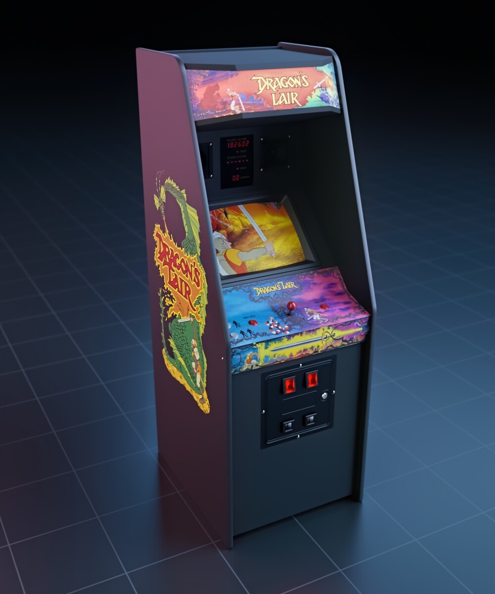 ArtStation - Arcade Cabinet - Dragon's Lair