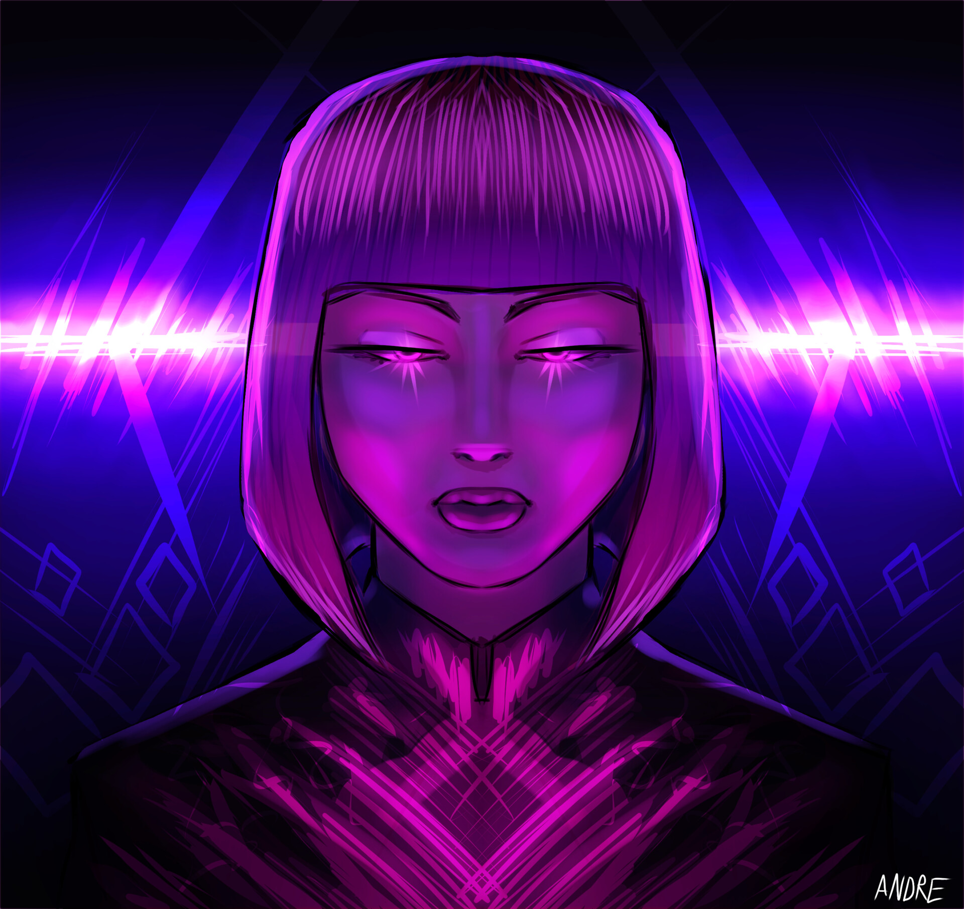 ArtStation - Synthwave girl