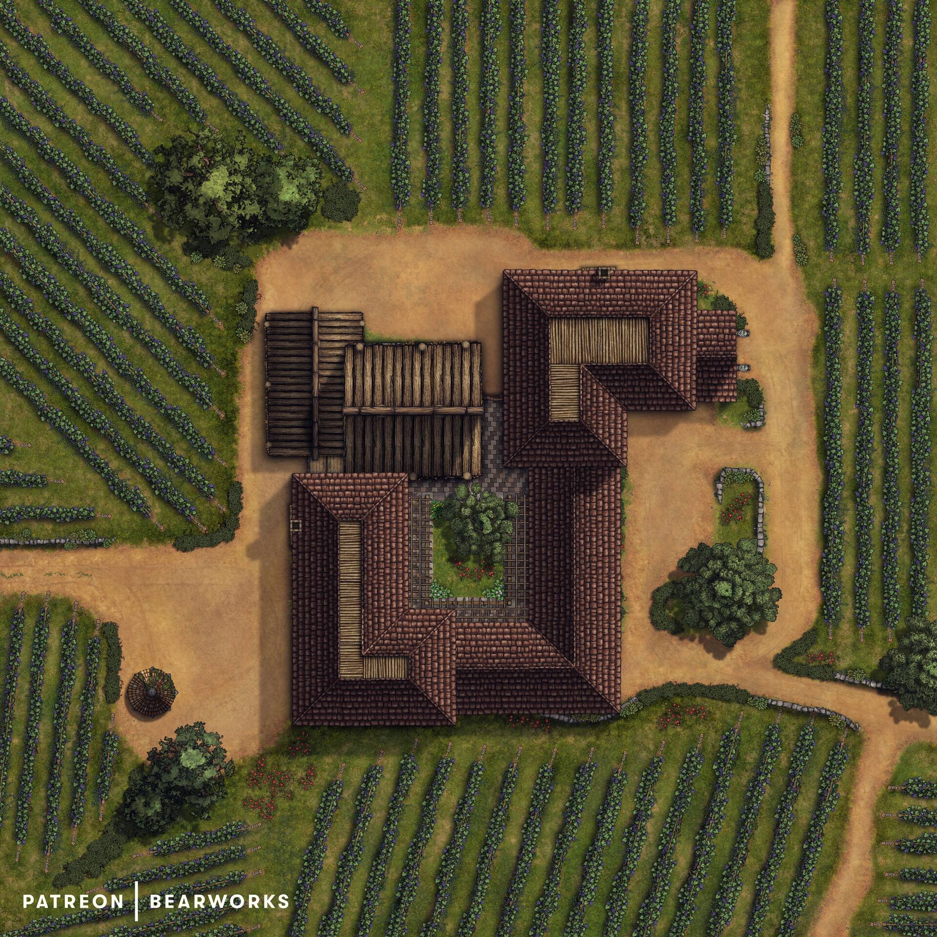 ArtStation - Country Vineyard | Battlemap