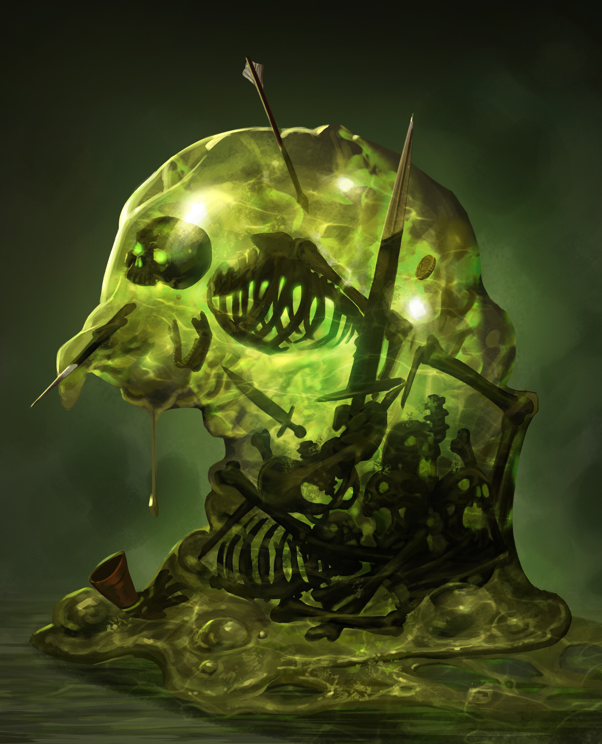 ArtStation - bone slime (monster)