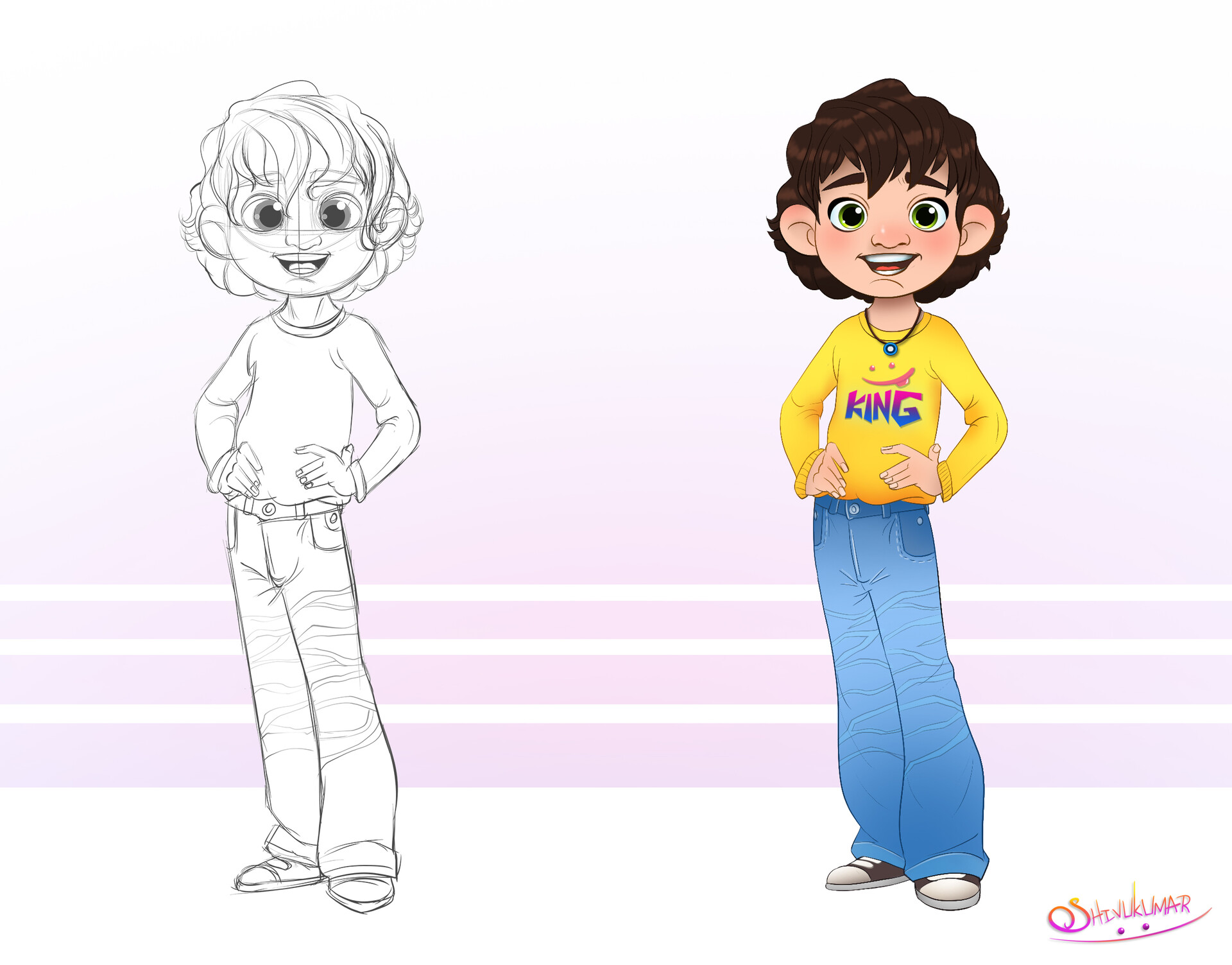 ArtStation - School Boy Character Design