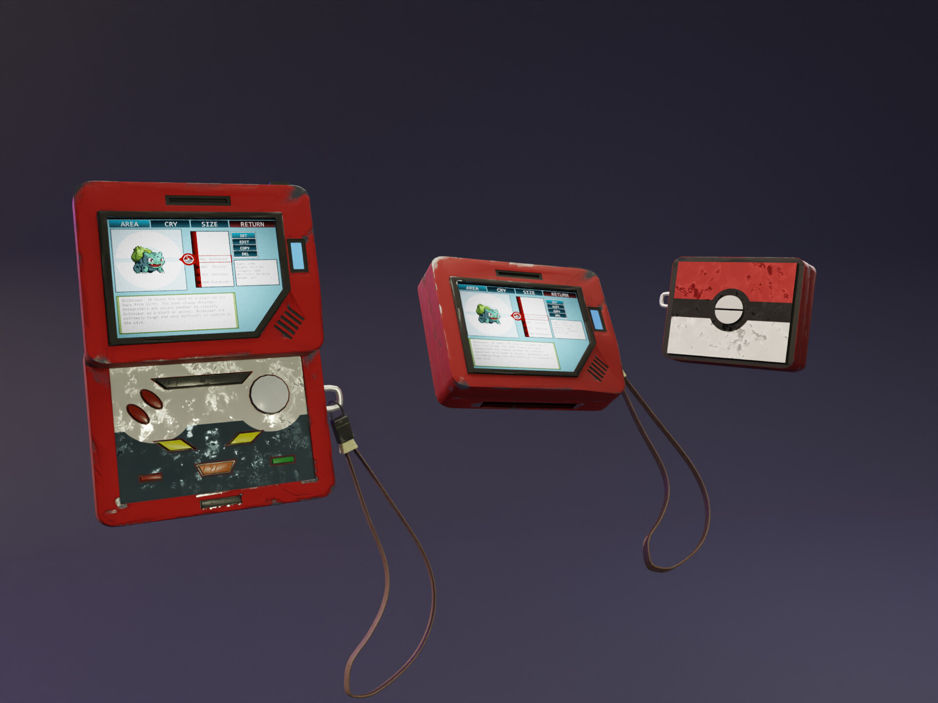 ArtStation - 3D alternative Pokedex GBA