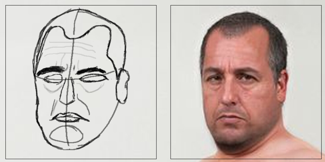 how to draw the man face