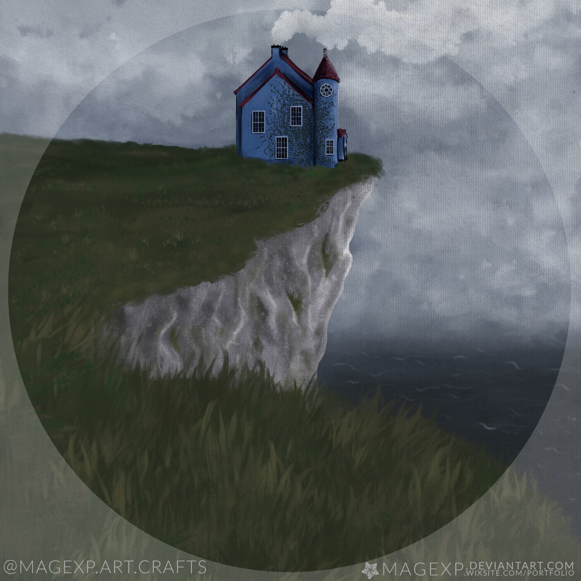 ArtStation - Lonely Blue House