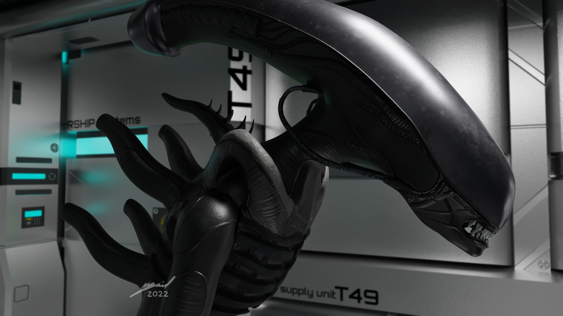 Gael Nadaud - Xenomorph - Alien (1979) (Made with Blender)