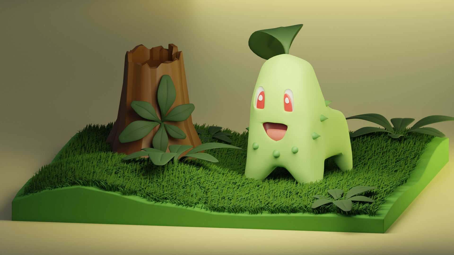 ArtStation - chikorita pokemon