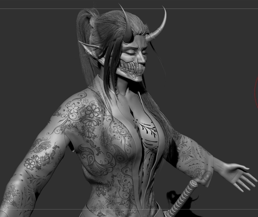 ArtStation - demon samurai