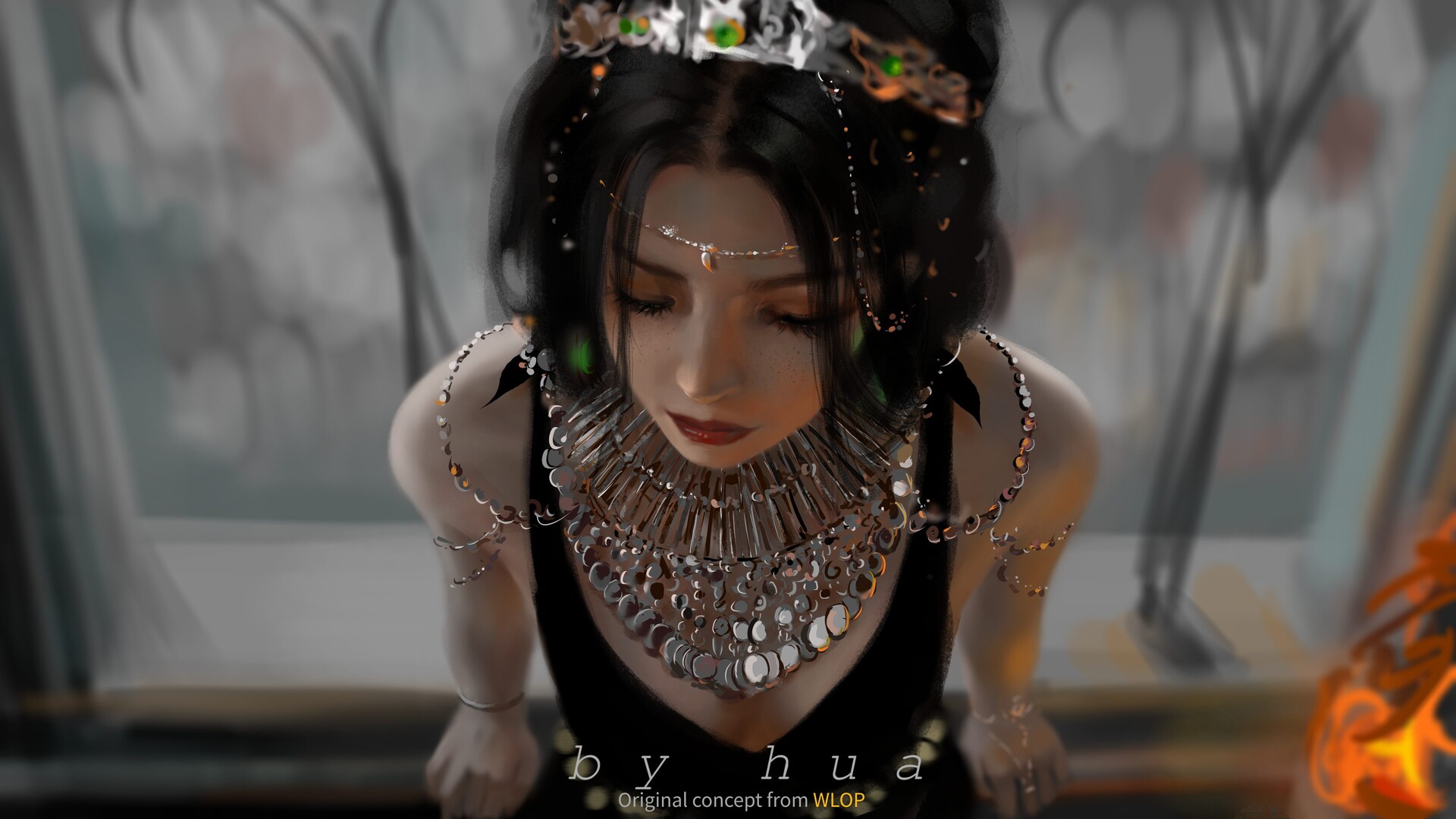 ArtStation - krita painting 临摹wlop showroom