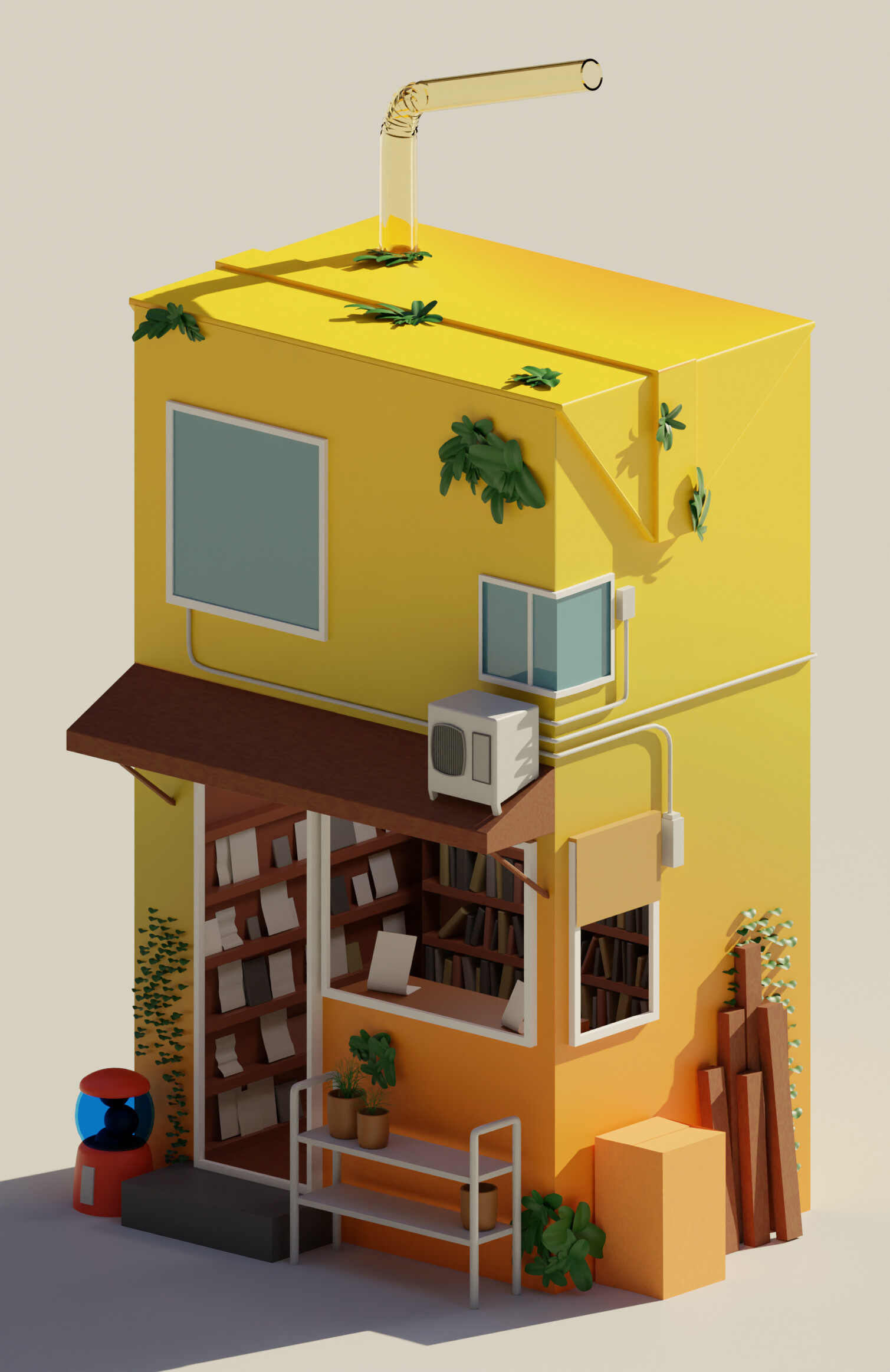 ArtStation - Juice box house