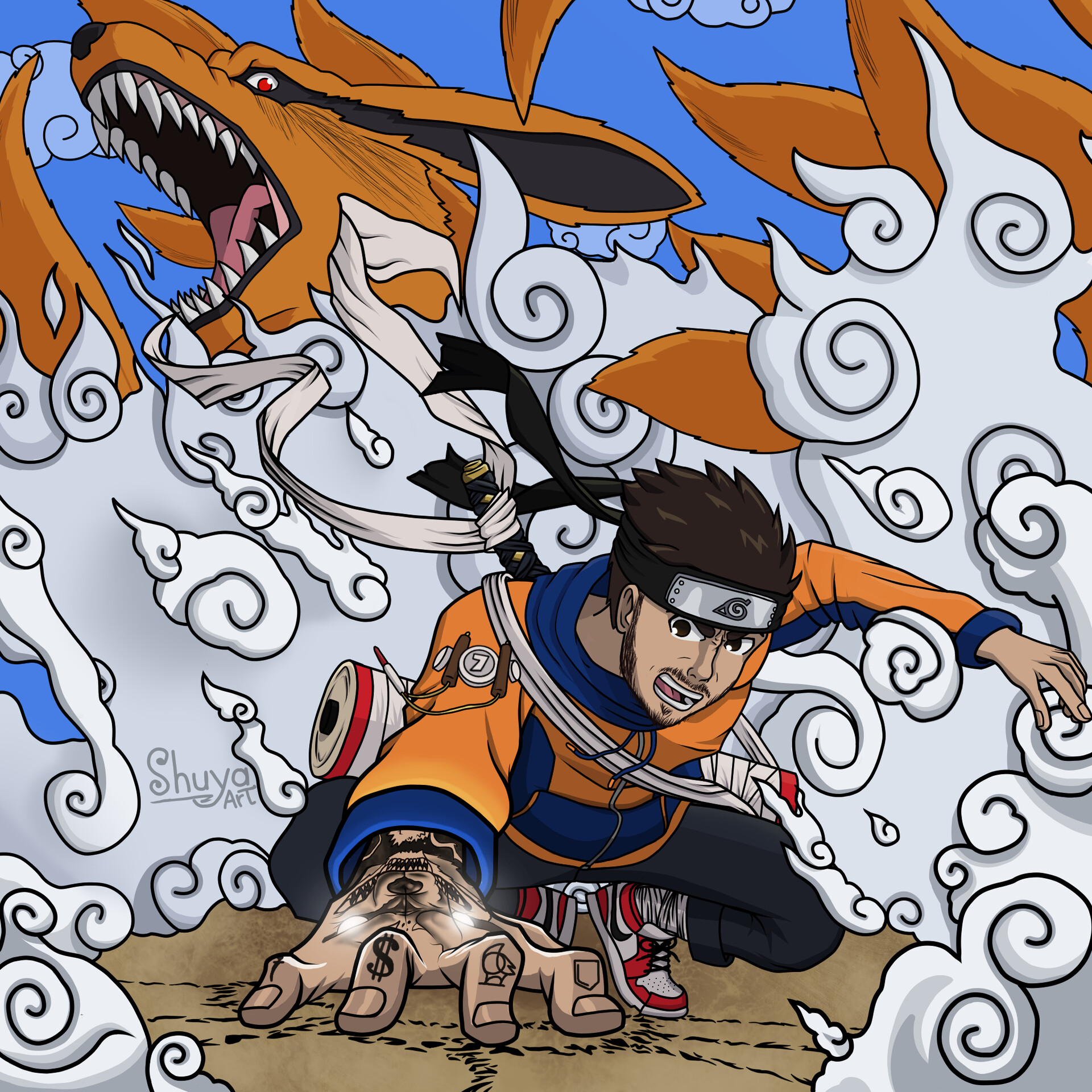 how to draw naruto jinchuuriki