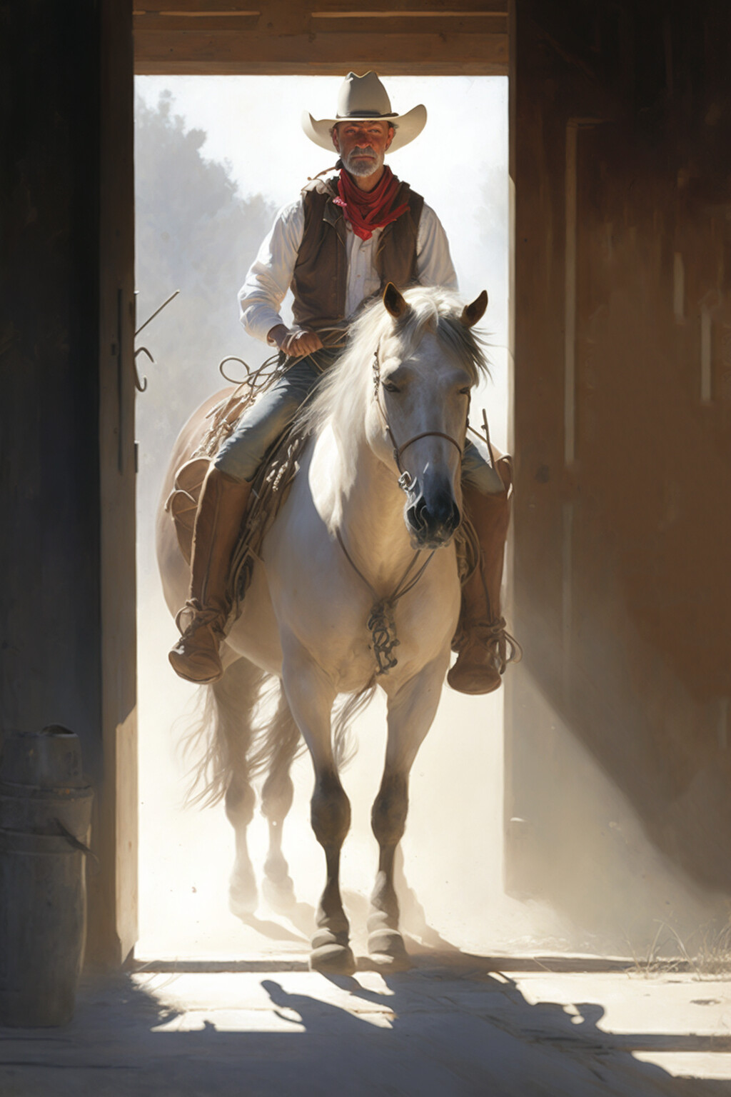 ArtStation - The Stranger: a lonely man in an abandoned barn