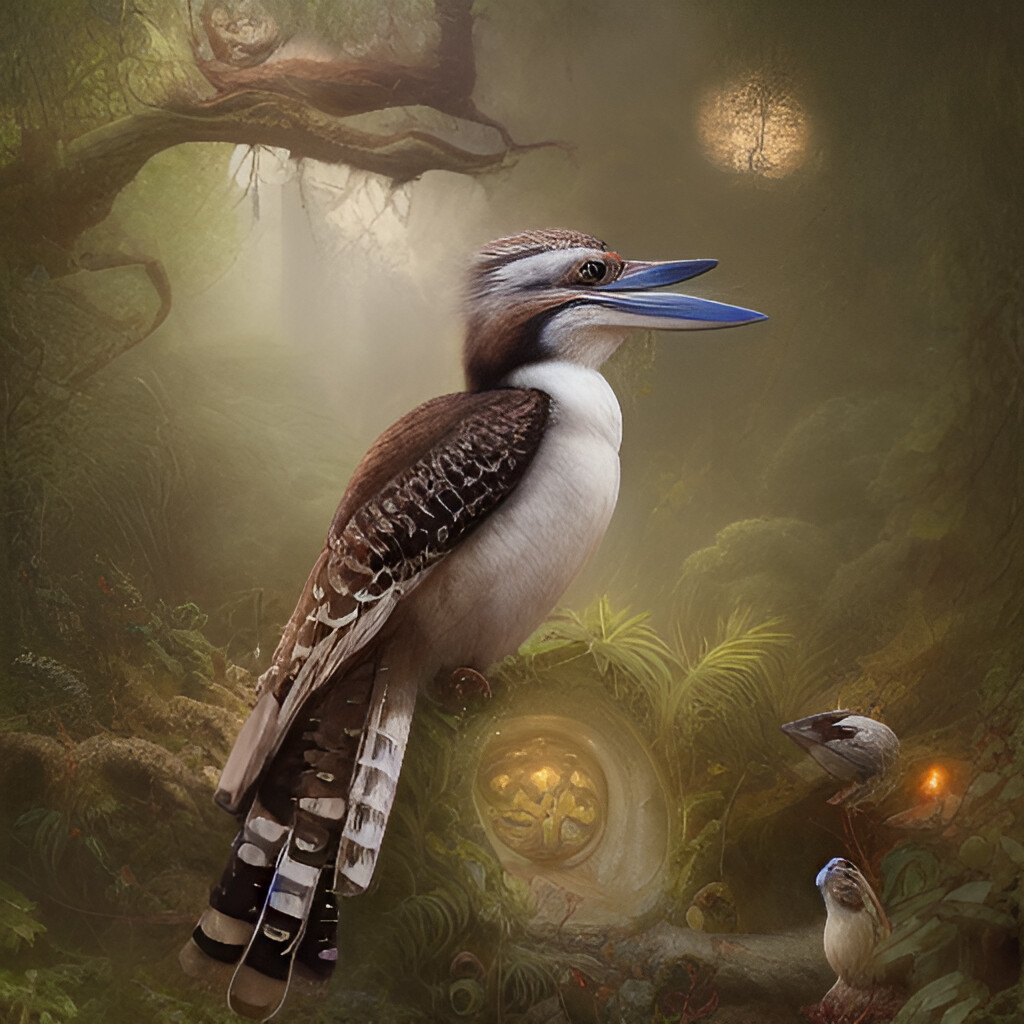 ArtStation - Kookaburra in Krishna’s garden