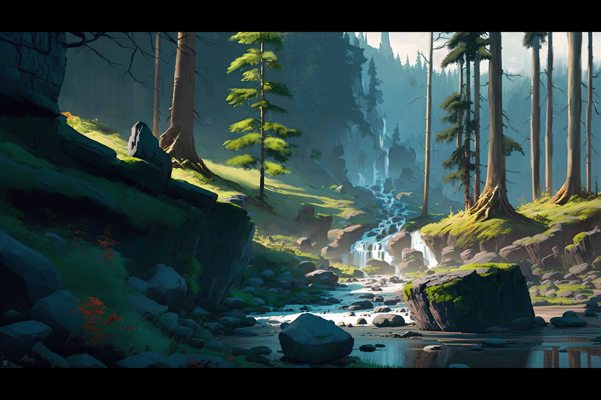 ArtStation - Mountain River - 003