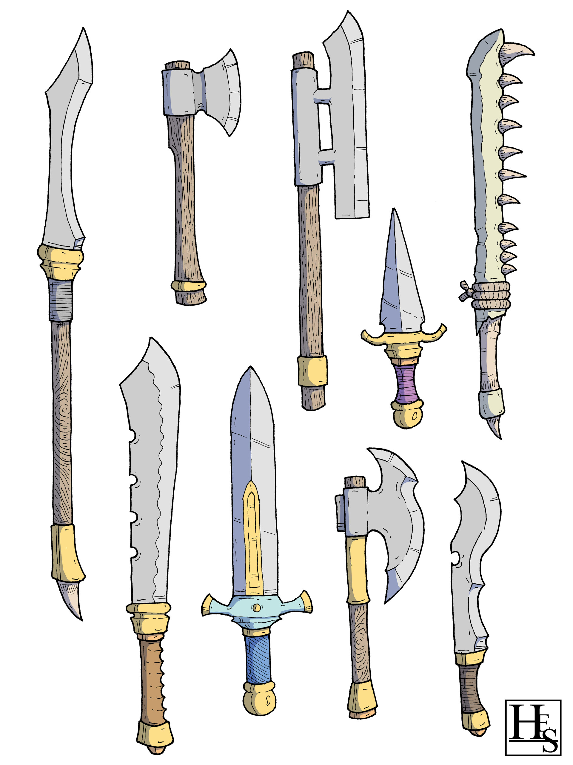 Hayden Stutz - Simple Steel and Adventure - Weapons