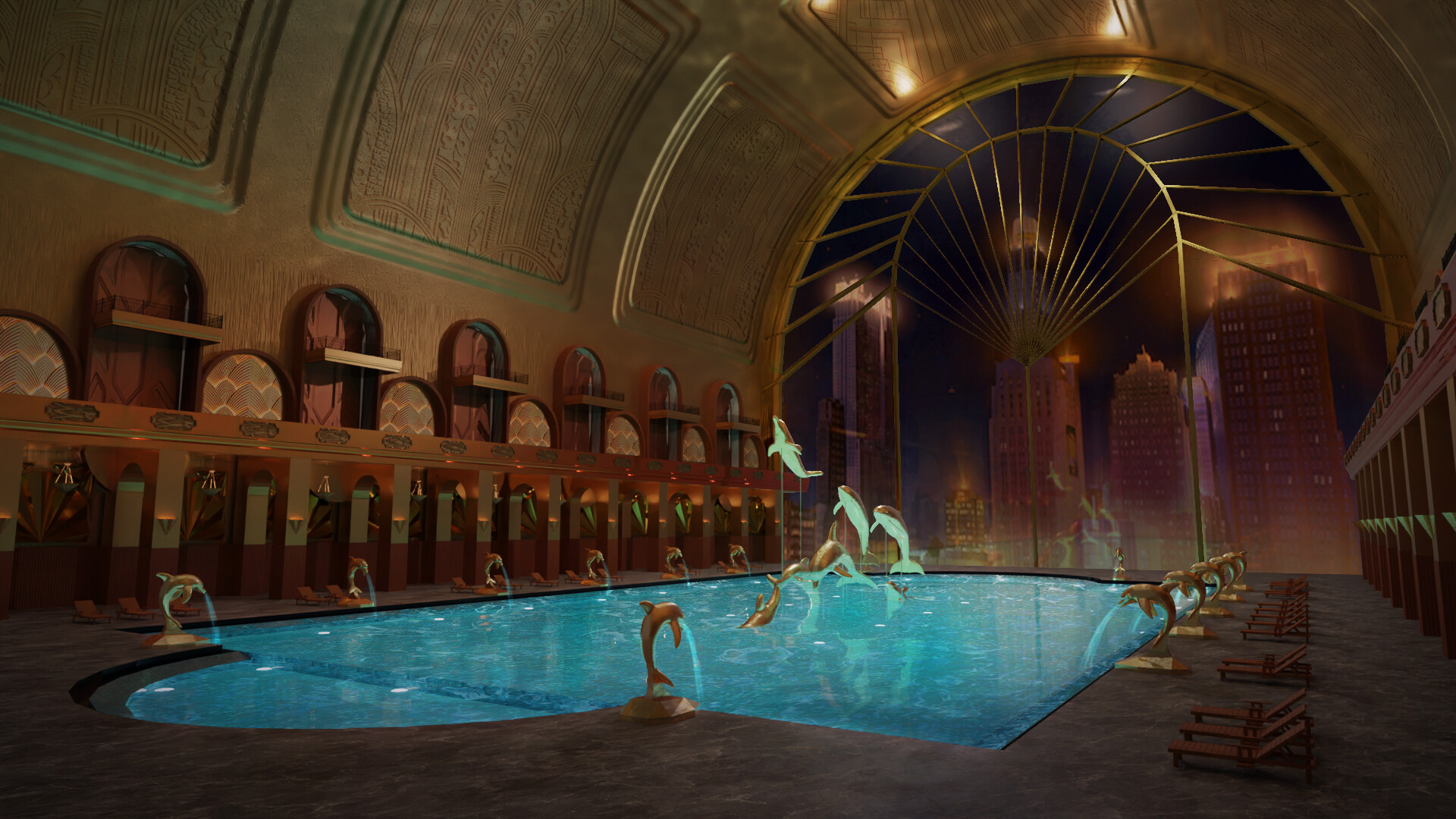 ArtStation - Hotel -pool-