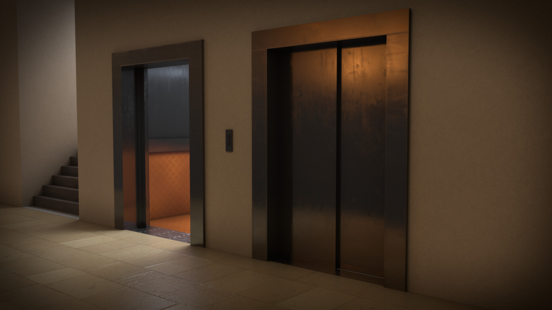 ArtStation - Elevator Scene