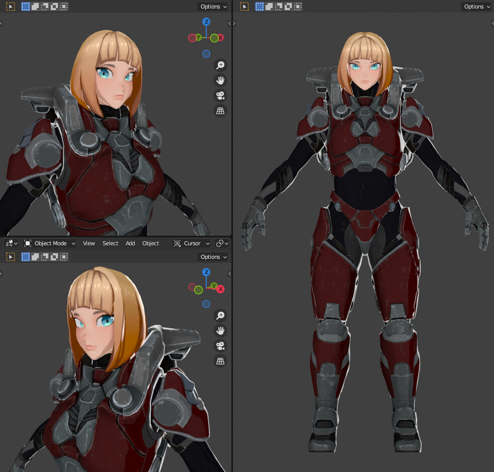 Agni Rakai Sahakarya - Scify Anime Head and Hair - Commission