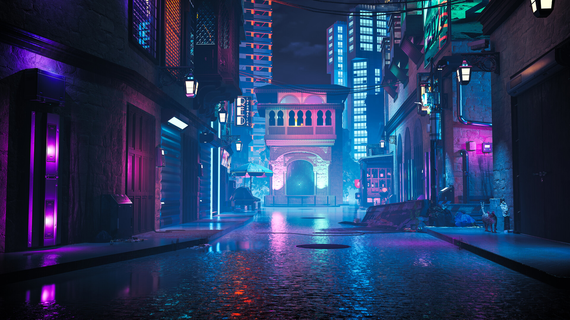 ArtStation - CAIRO - AL MOEZ STREET 2070 /CGI/VFX Artwork