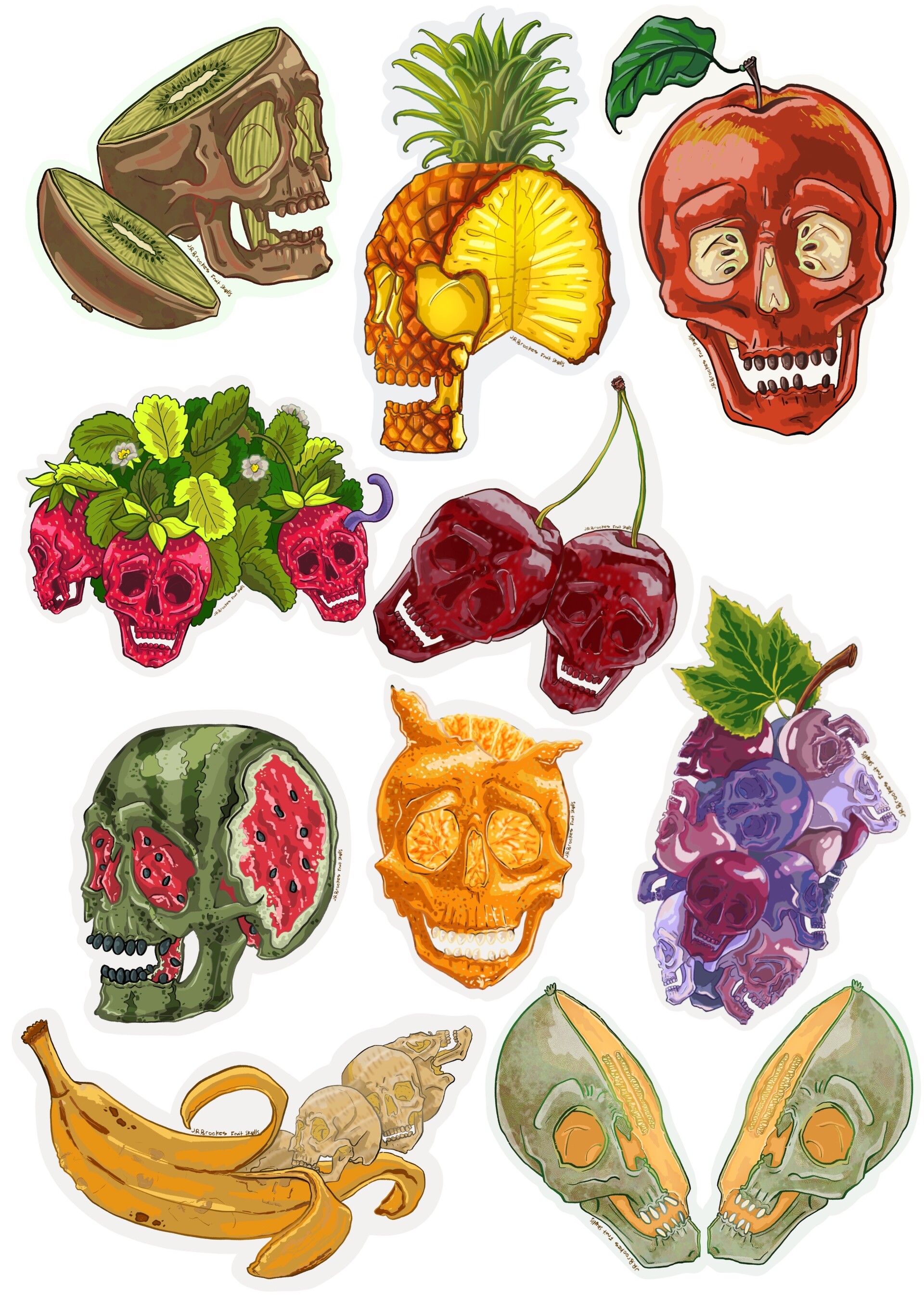 ArtStation - Fruit Skulls