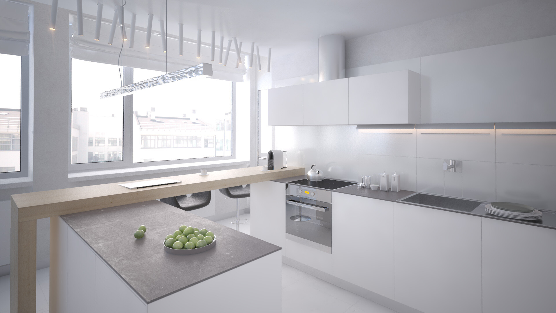 ArtStation - Minimalist kitchen design