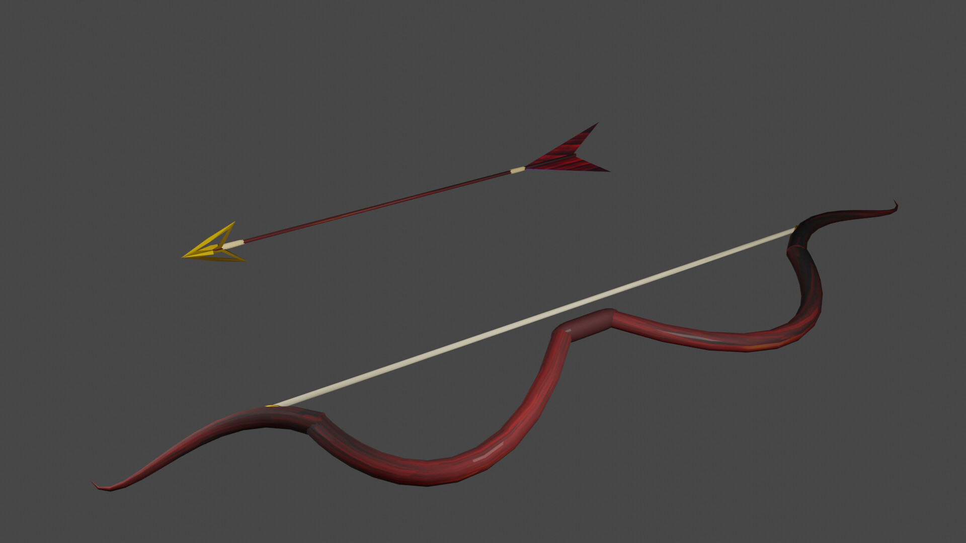 ArtStation - Modélisation 3D: Arc et flèche viking