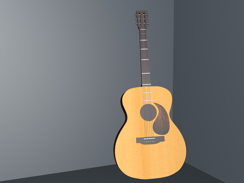 ArtStation - Guitar 3d Modeling