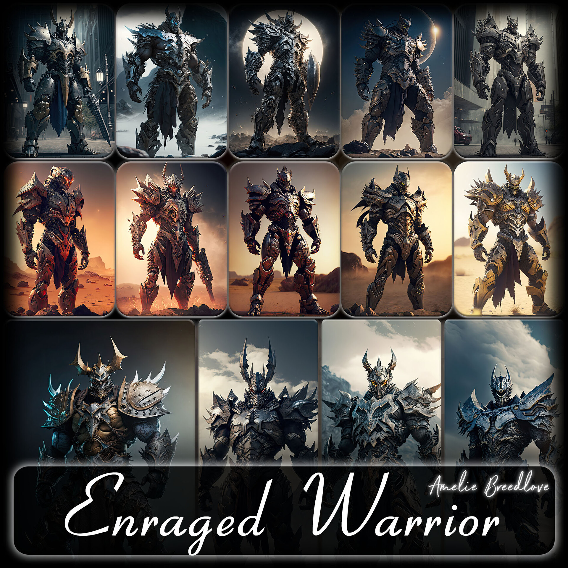 Amelie Breedlove - 100 Enraged Warrior Reference Pack | 8K | v.1