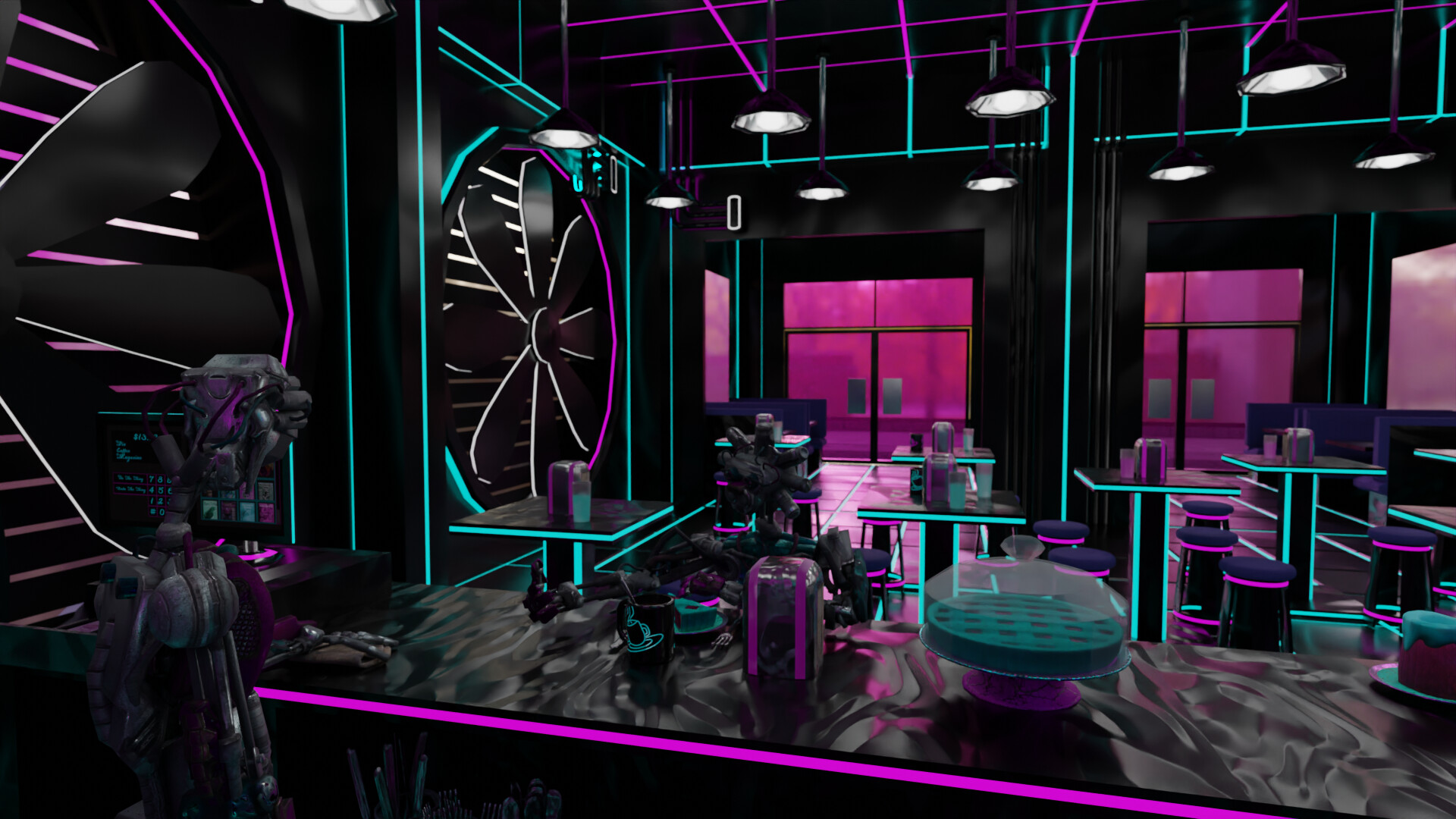 CamelSpyder - Cyberpunk Café Scene