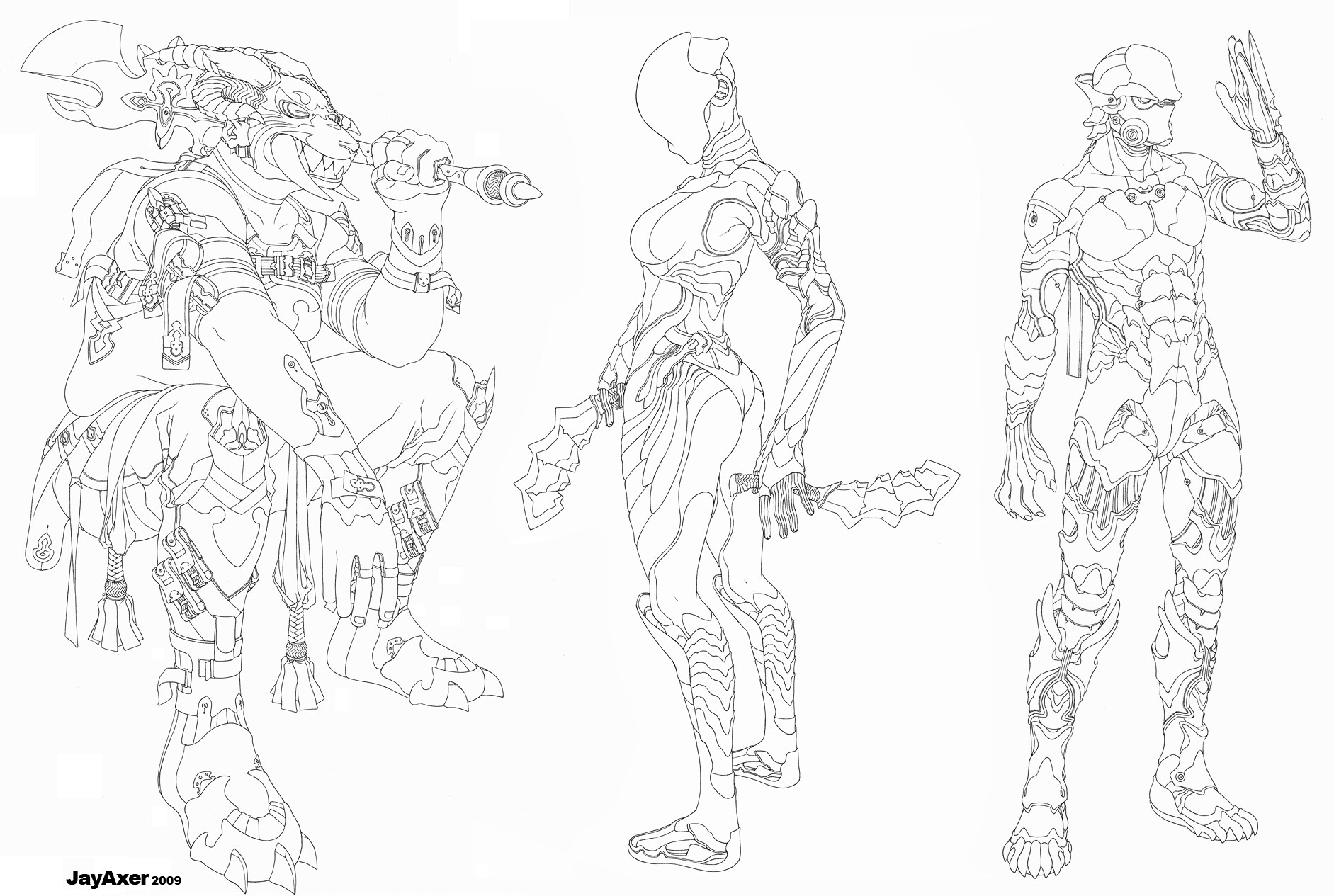 Jay Axer - Varied Character Lineart