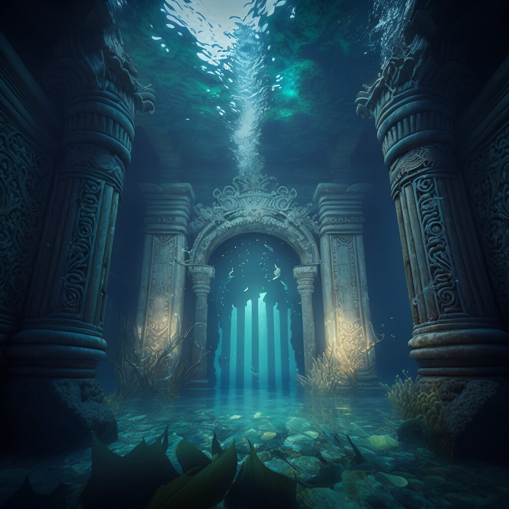 ArtStation - Submerged Atlantis: A City of Marble Beneath the Waves 2