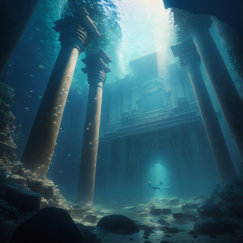 Ancient Underwater City Art