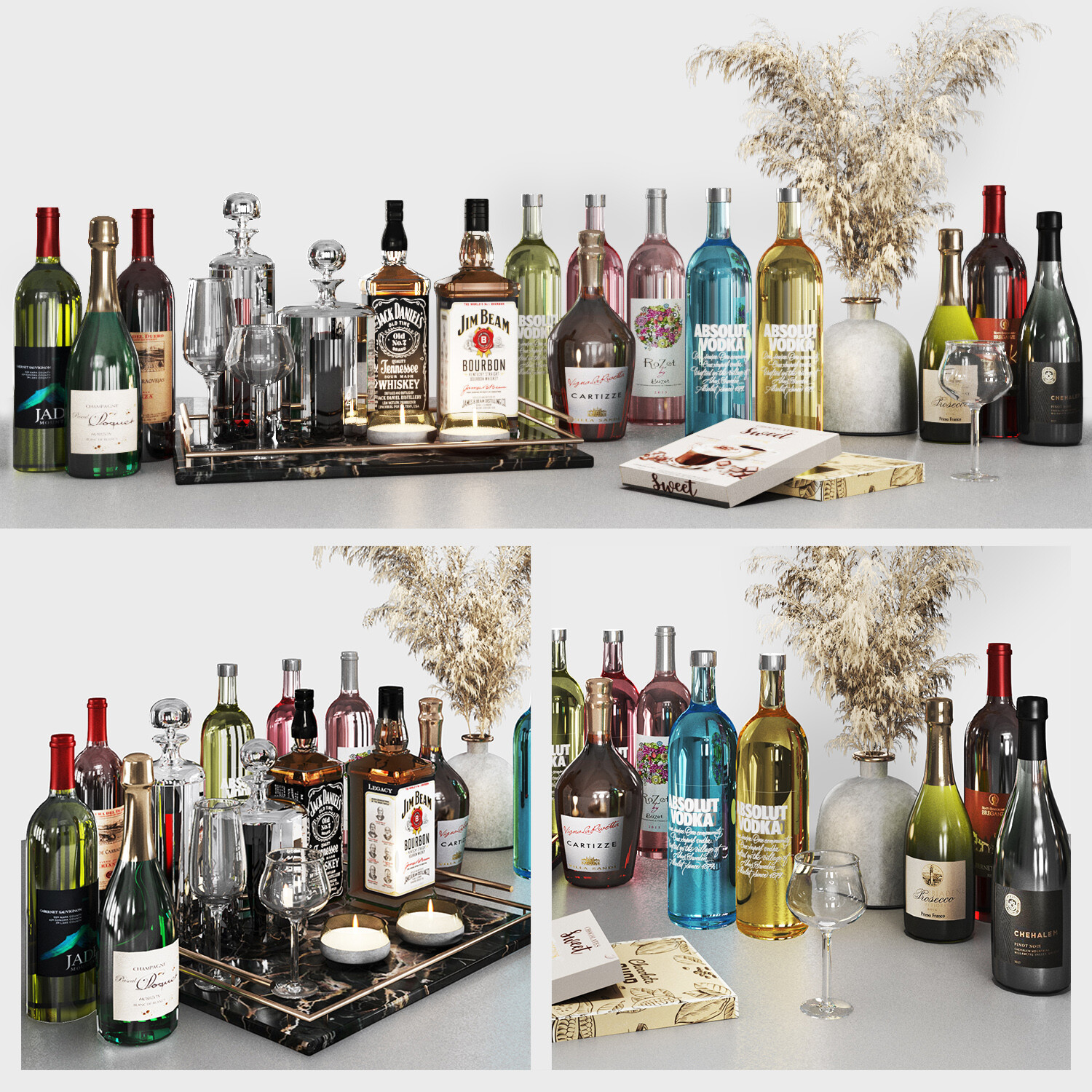 ArtStation - Drinks Set 3dmodeling