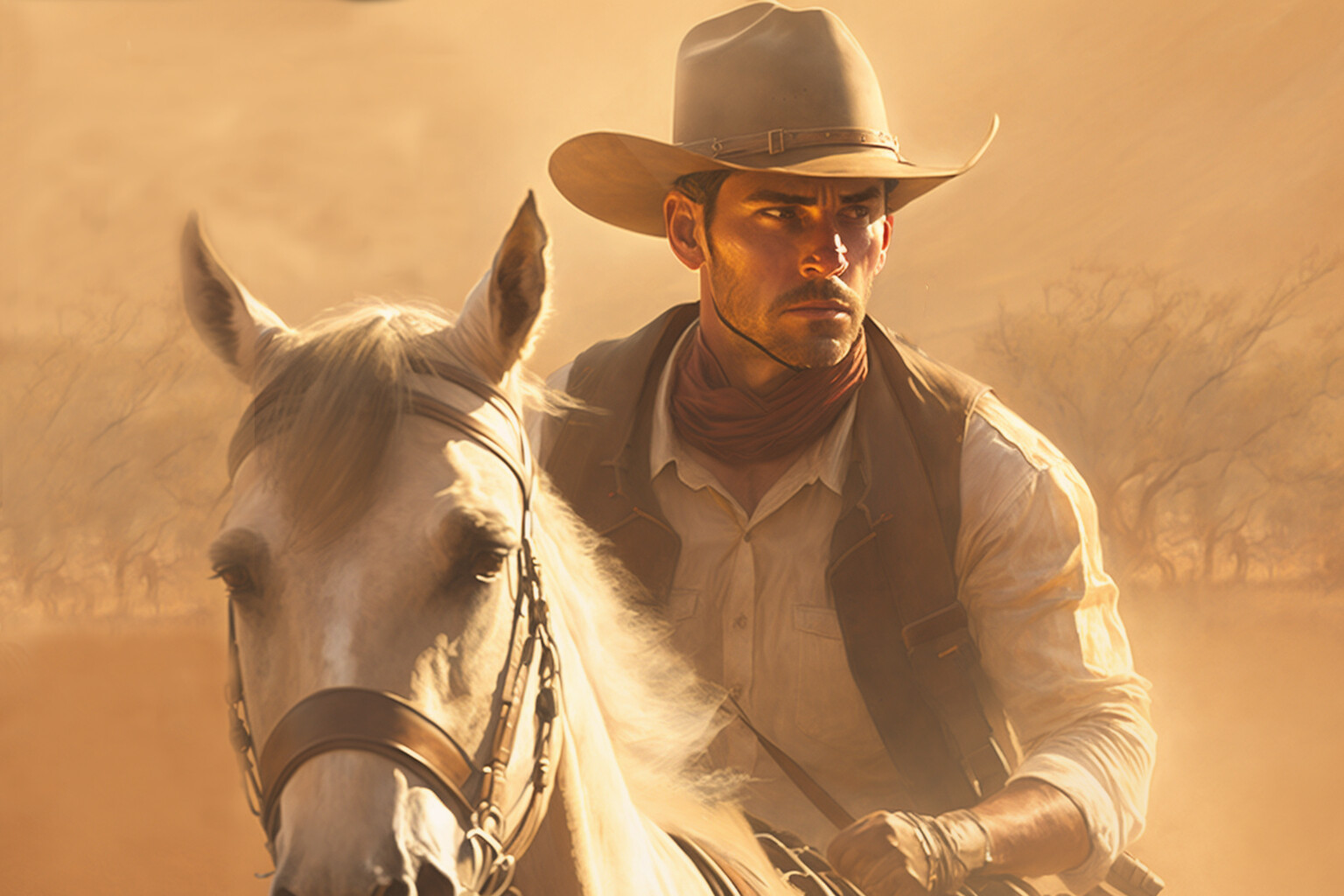 ArtStation - Cowboy in the sandstorm