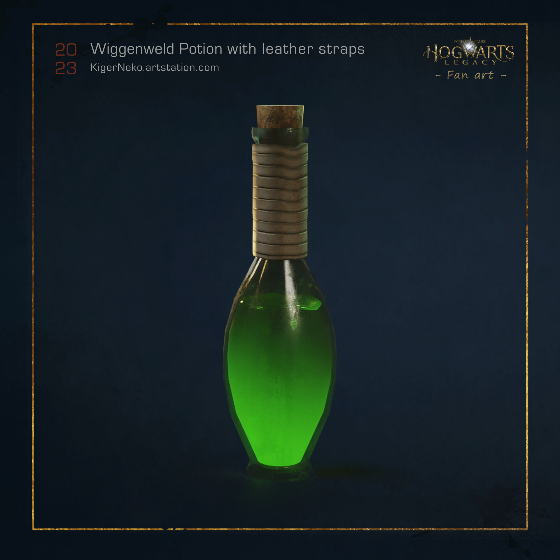 Kiger Neko - Hogwarts Legacy Fan Art - Wiggenweld Potion