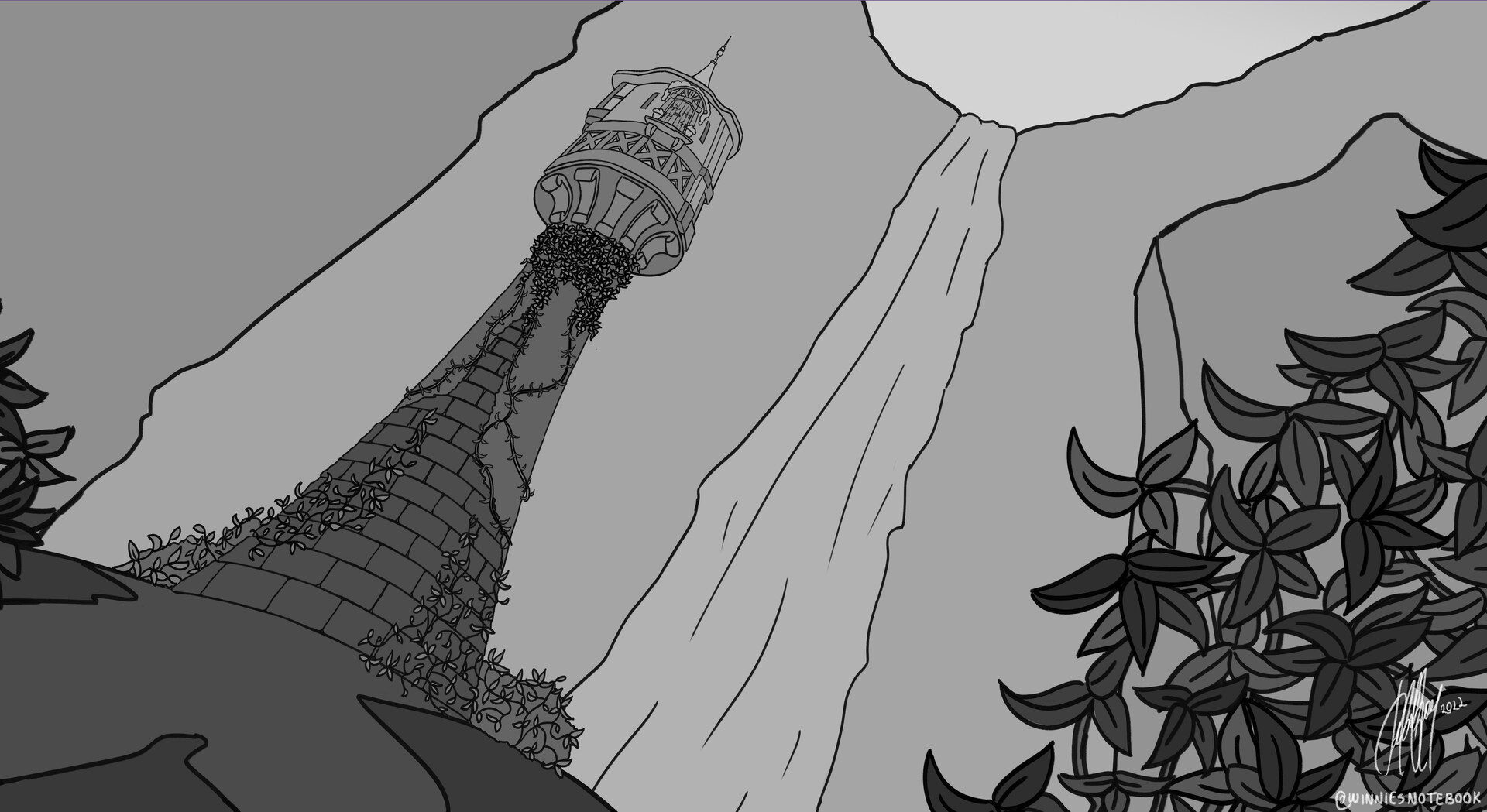 Pilar Mercedes Choy Parra - Tangled - Animation background concept #2