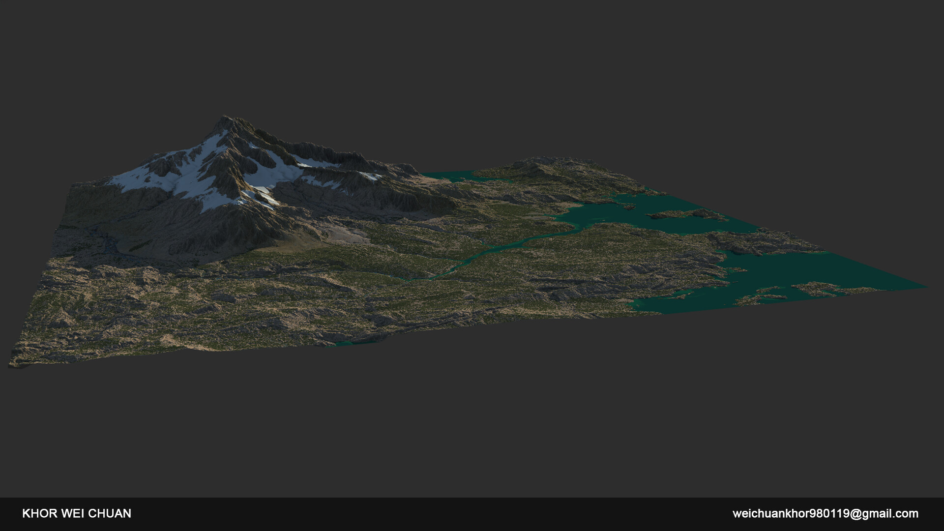 Billy Khor - Gaea landscape sketch