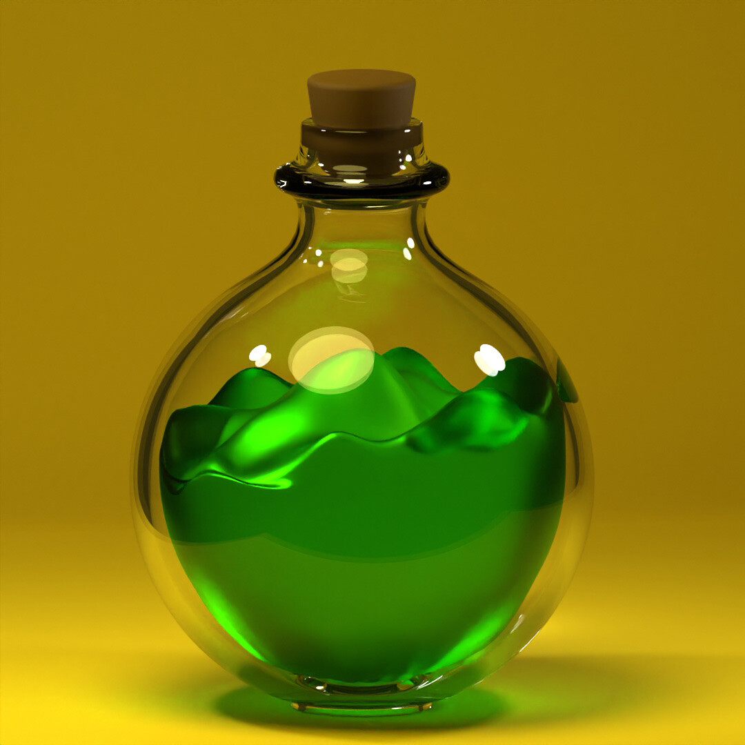 ArtStation - 3D Potion illustration “tutorial”